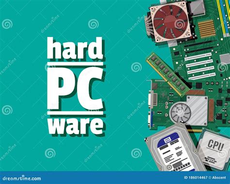 Assembling Pc Personal Computer Hardware Stock Vector Illustration