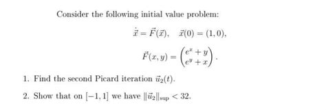 solved consider the following initial value problem i f