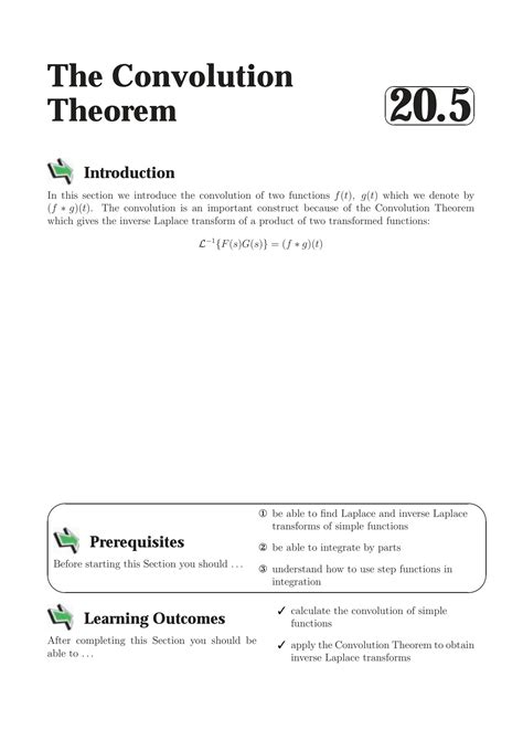 SOLUTION The Convolution Theorem Studypool