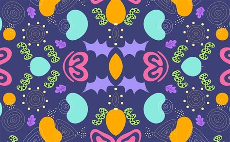 Premium Vector Cute Blob Floral Pattern Background