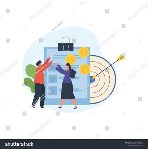 Project Closure Concept Man Girl Signing Stock Vector Royalty Free 2094996823 Shutterstock
