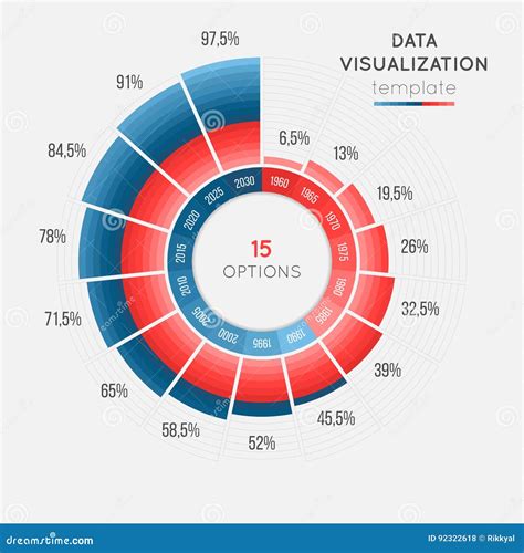 Vector Circle Chart Infographic Template For Data Visualization Stock
