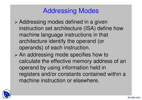 Addressing Modes 2 Programming And Computer Architechture Lecture