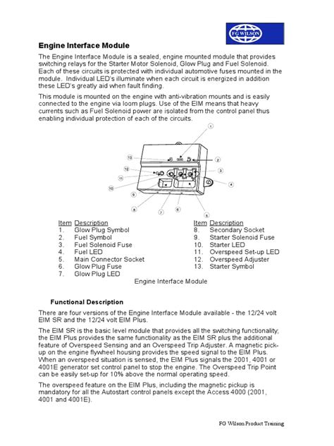 Engine Interface Module Functional Description Pdf Relay Electrical Connector