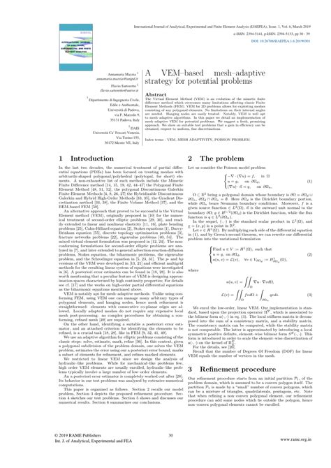 pdf a vem based mesh adaptive strategy for potential problems
