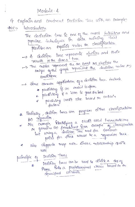 ds mod 4 mtech data science 14 explain and constreut decission tree