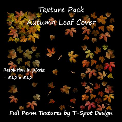 Second Life Marketplace T Spot Textures Autumn Leaf Cover Full Perm