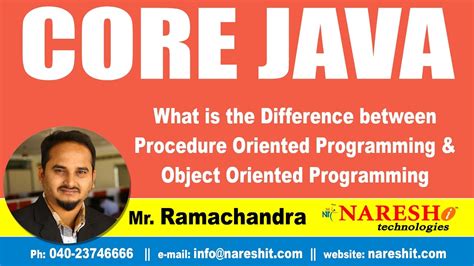 Difference Between POP And OOP Core Java Tutorial Mr Ramachandra