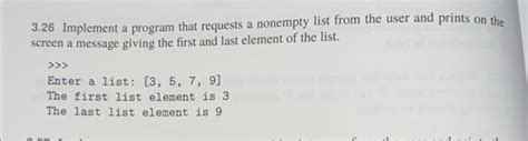 Solved 326 Implement A Program That Requests A Nonempty