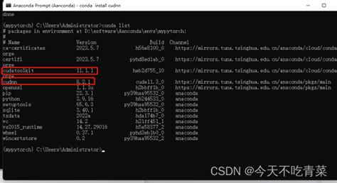 Windows系统上anaconda创建虚拟环境安装cuda、cudnn、pytorchconda创建cuda驱动 Csdn博客