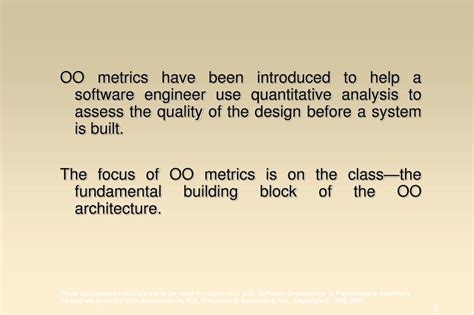 Ppt Chapter 24 Technical Metrics For Object Oriented Systems