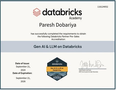 paresh d on linkedin generativeai llm databricks ai