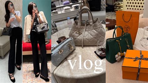 Vlog 디올 25ss 봄신상 미쵸따🩵 얘 결국 뭐샀게🛍️ Dior 디조이백 Vs 뚜주흐백 에르메스 시어리시프레 언박싱🧡 By 지네언니 프라다 구입기 쇼핑