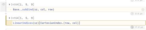 getting linear indices from two vectors containing x and y components