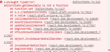 Editorstate Getimmutable Is Not A Function Issue Jpuri React Draft Wysiwyg Github