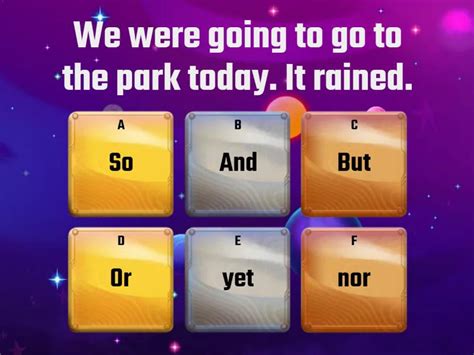Coordinating Conjunctions Quiz