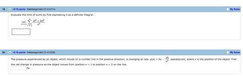 Solved Evaluate The Limit Of Sums By First Expressing It Chegg