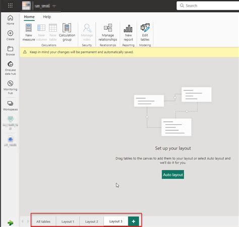 Solved Layout Tabs In New Semantic Model Microsoft Fabric Community