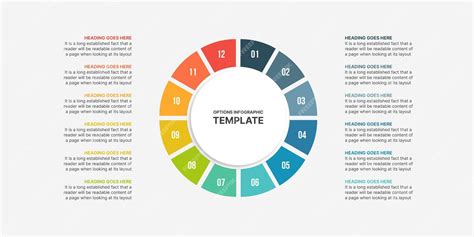 Premium Vector Circle Infographic Template Design With 12 Steps Or