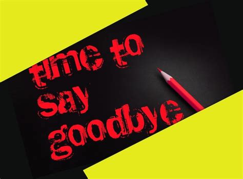 Premium Photo Time To Say Goodbye Text Write On Black Paper With
