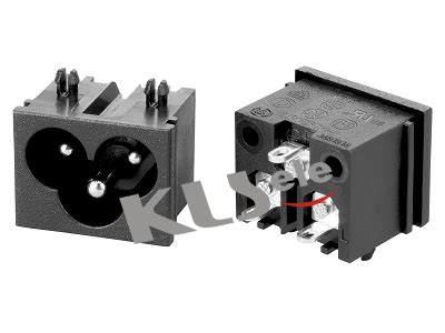 C AC Power Inlet C Solder Type KLS Connector
