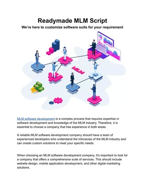 ppt readymade mlm software development powerpoint presentation free