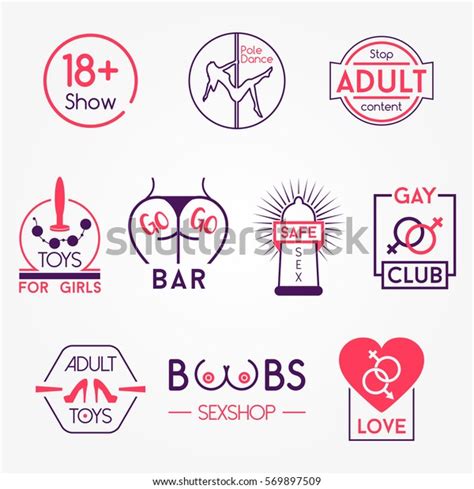 Sex Adult Xxx Badges Vector Logos Vetor Stock Livre De Direitos