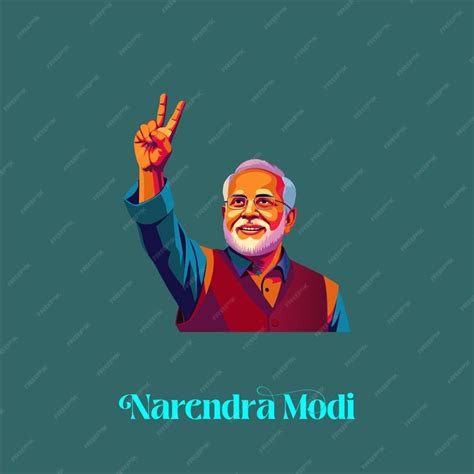 Premium Vector Narendra Damodardas Modi Vector Illustration Great Leader Narendra Modi Pride