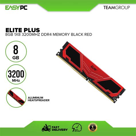 EasyPC Team Elite Plus 8gb 1x8 3200Mhz Ddr4 Memory Brand New DDR4 RAM 288 Pin DIMM Non ECC