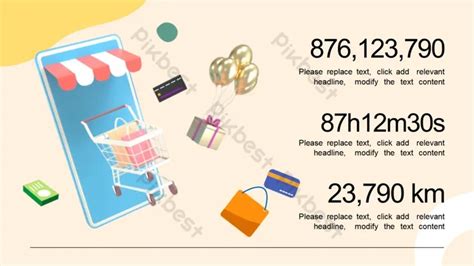 Shopping Cart Theme Presentation PowerPoint PPTX Template Free Download Pikbest