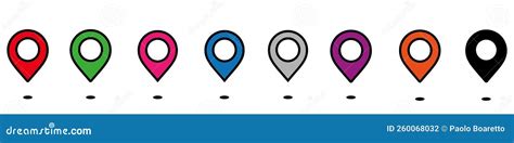 set of colorful map pointer map pins markers location icons for map