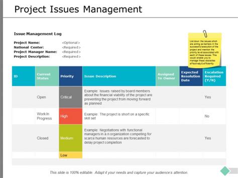 Project Issues Management Ppt PowerPoint Presentation Infographics Objects PowerPoint Templates