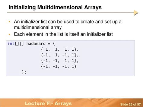Ppt Lecture F Arrays Powerpoint Presentation Free Download Id
