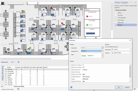 icons sets and data bars in powerbi visio visual bvisual