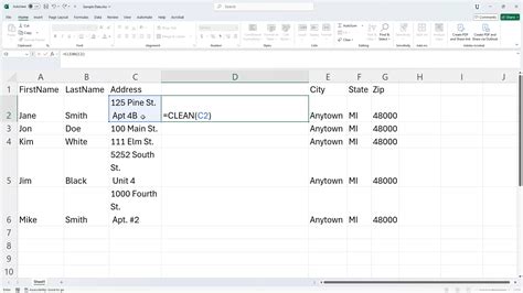 Use The Clean Function To Remove Hidden Characters In Excel