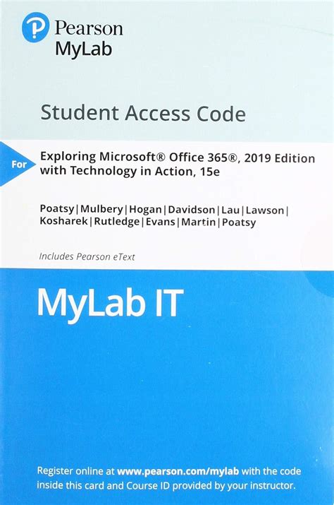 Mylab It With Pearson Etext Access Card For Exploring 2019 With Technology In Action 15e