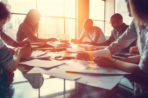 Premium Ai Image Meeting Connection Generative Ai