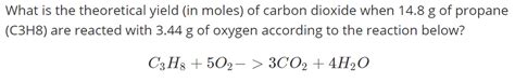 Solved What Is The Theoretical Yield In Moles Of Carbon Chegg Com