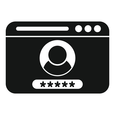 Page Log Password Icon Simple Vector Web Account 14985593 Vector Art At Vecteezy