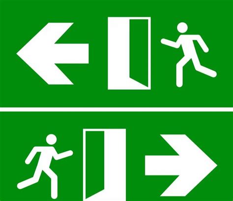 Rectangular Green And White Fire Exit Sign Board For Advertisement At Rs 150 Piece In New Delhi