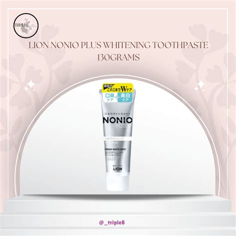 Lion Nonio Plus Whitening Toothpaste 130grams Shopee Philippines