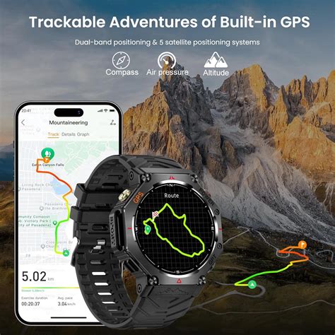 Military Smart Watch T Rex 3 Bulit In Gps Compass Altimeter Barometric