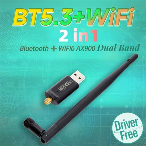 Vezeték Nélküli Adapter Wifi6 Bluetooth5 3 2 Az 1 Ben Kétsávos 900 Mbps Wifi Ethernet Usb 3