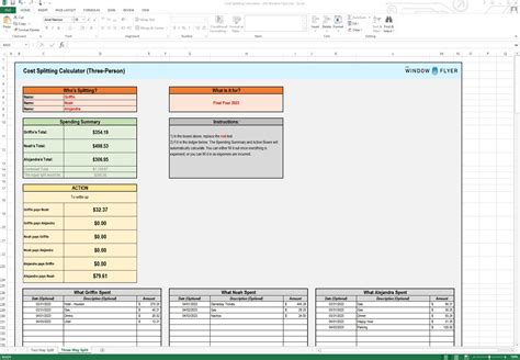 Two Way Three Way Cost Splitting Calculator The Window Flyer