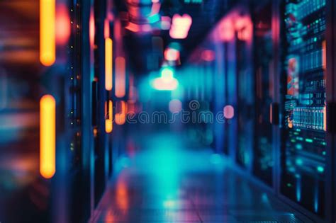 Server Room Data Center Big Data Storage Cloud Computing Technology