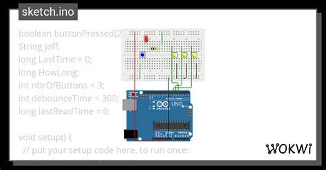 3 Button Menu Wokwi ESP32 STM32 Arduino Simulator