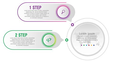 현대 벡터 일러스트 레이 션 데이터 시각화입니다 Infographic 서클 두 요소 레이블 템플릿 비즈니스 프레 젠 테이 션 웹