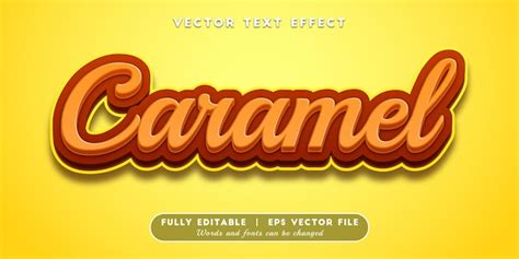 Premium Vector Caramel Text Effect Editable Text Style