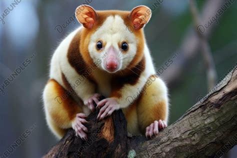 Cuddly Cuscus Perched On A Branch