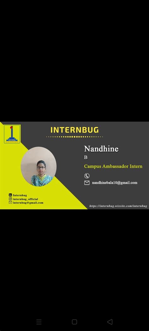 nandhine bala on linkedin internbug internbug internship